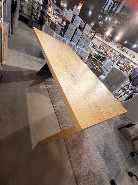 Modern Solid Wood Dining Table – Light Wood Color, Stylish Meal Table ...