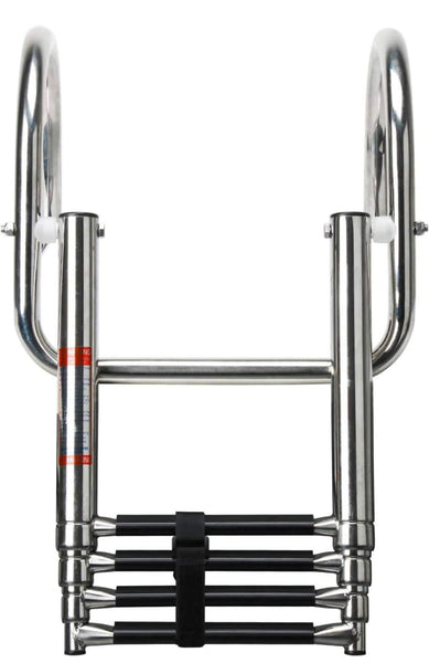 Stainless Steel in-Board 4 Steps Telescoping Ladder Folding Dock Ladde ...